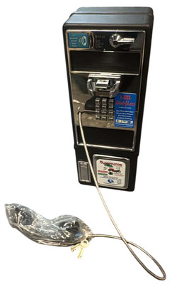 NOS Wall Mounted Electric Payphone Phone Booth Coin Push Button Black ...