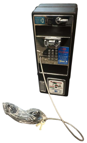 NOS Wall Mounted Electric Payphone Phone Booth Coin Push Button Black ...