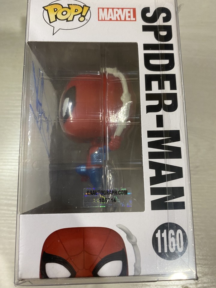 Tom Holland Autographed Spiderman Funko Pop #1160 With GAA ...
