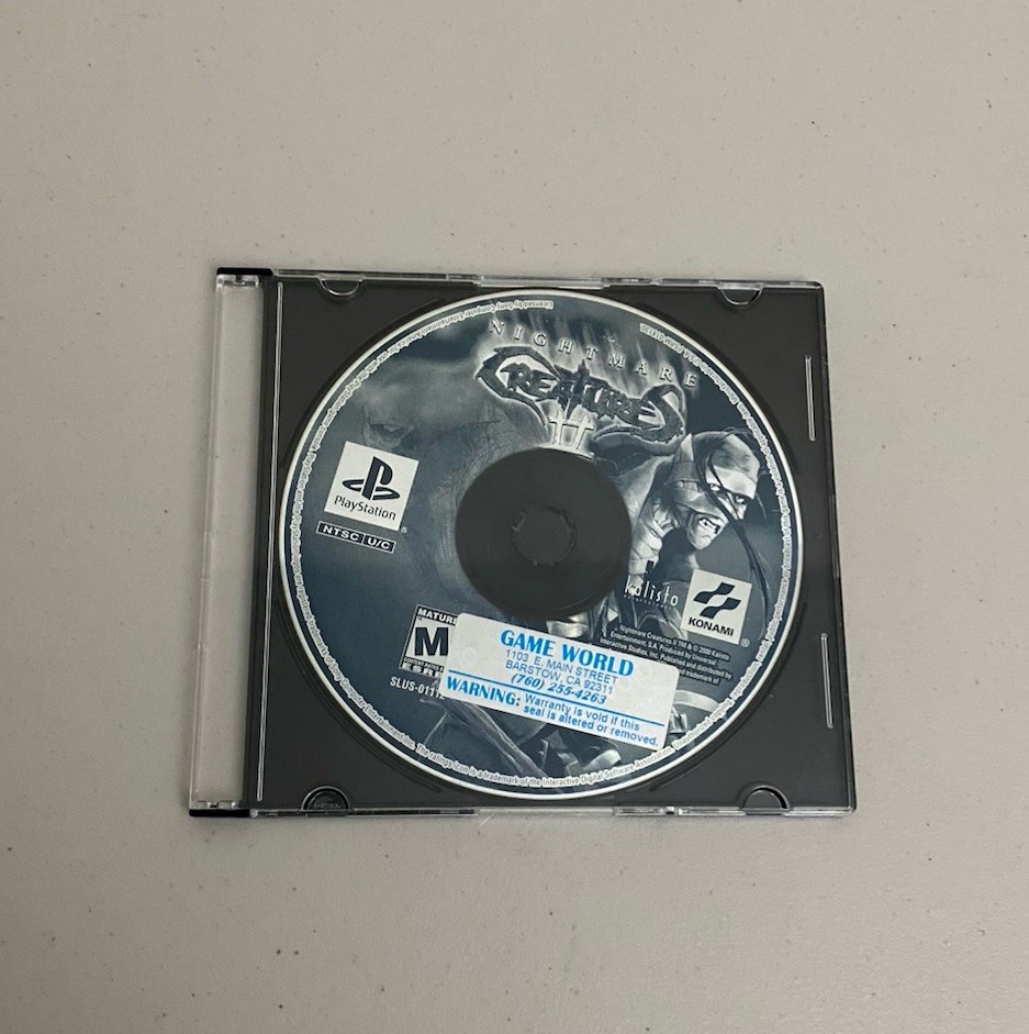 Nightmare Creatures II 2 (Sony PlayStation PS1, 2000) DISC ONLY ...