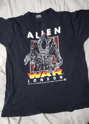 "ALIEN WAR LONDON" Theme Attraction Promo Shirt ALIENS MOVIE 1980s ...