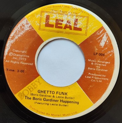 The Boris Gardiner Happening "Ghetto Funk" Heavy Funk Breaks Jamaica 45 ...