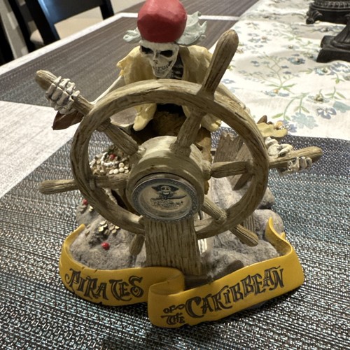 Pirates of the Caribbean LE 500 FIGURINE CLOCK RARE, Read Description ...