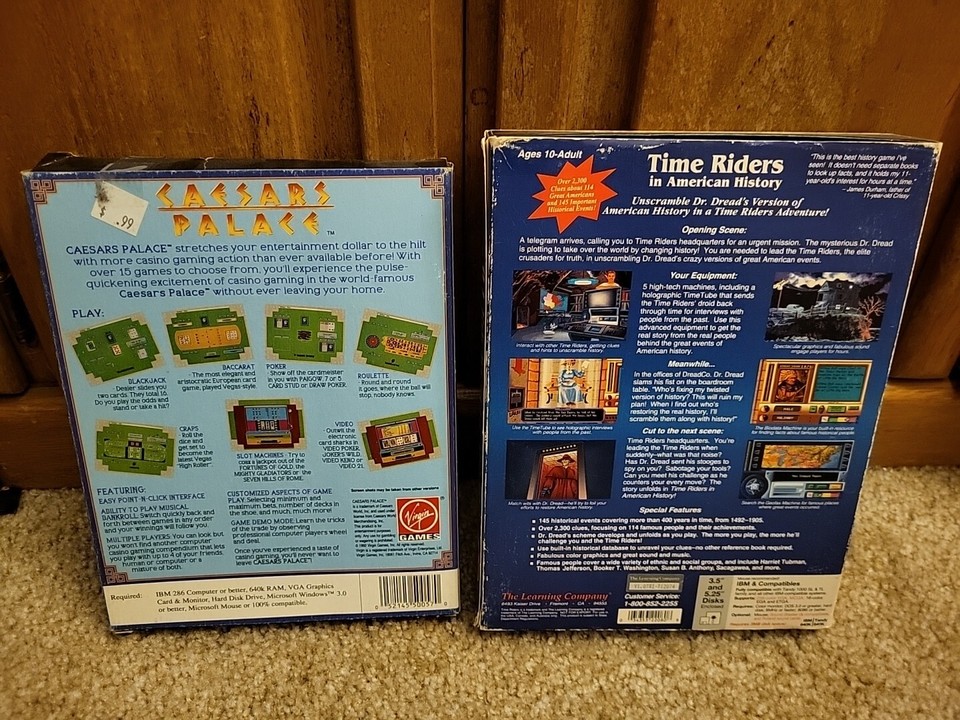 Time Riders in American History IBM PC Computer Game - Caesars Palace ...