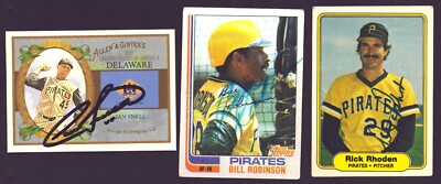 RICK RHODEN BILL ROBINSON IAN SNELL AUTOGRAPH SIGNED LOT 3 PIRATES 1982 ...