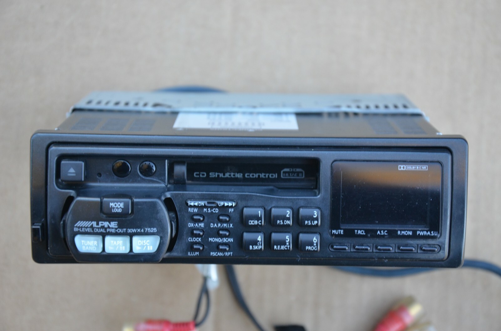 Vintage Car Radio Cassette Alpine 7525 Old School Stereo Receiver for ...