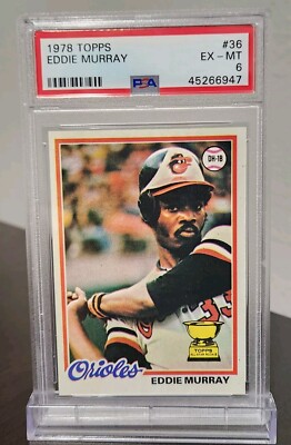 1978 Topps Eddie Murray Rookie Card #36 PSA 6 HOF RC | eBay
