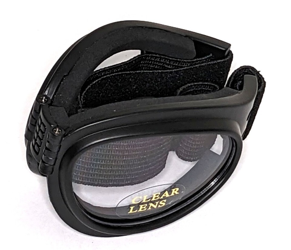 Blaze Goggles - Insulated Matte Black Frame & Clear Lens - Compact Folding | eBay
