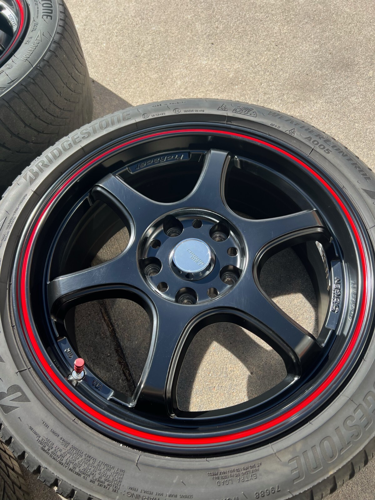 18" 5ZIGEN Fn01r-c 4x100 Wheels Good Fresh Tires Caps JDM Rays SSR ...