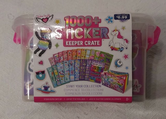 Girls Fashion Angels Sticker Keeper Crate 1000 Stickers Super Cute FS ...