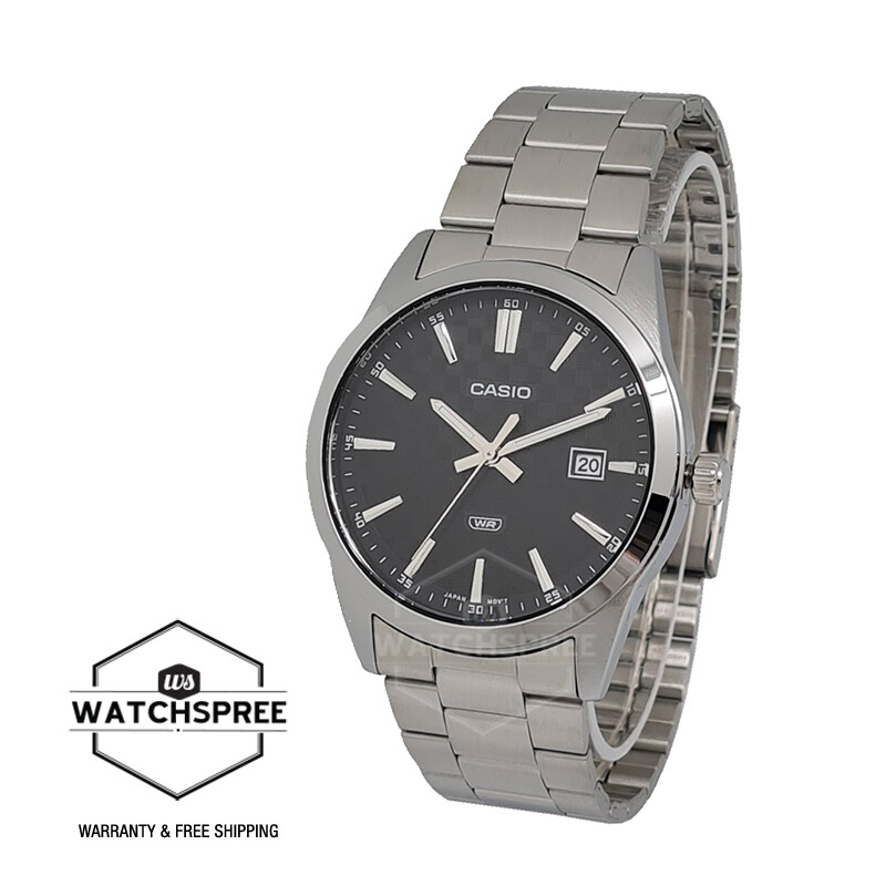 Casio Men's Analog Stainless Steel Band Watch MTPVD03D-1A MTP-VD03D-1A ...