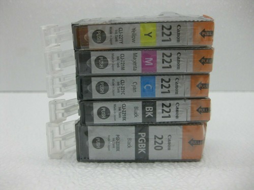 genuine Canon ink cartridges PGI-220BK CLI-221 MP560 MP620 MP640 MP980 ...