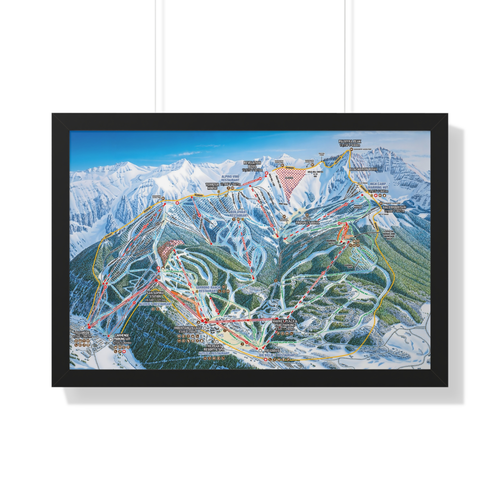 Telluride CO Trail Map Framed Poster Colorado Ski Resort 30x20 | eBay