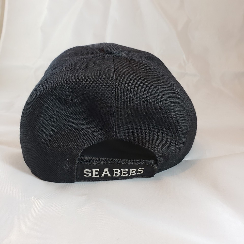 Seabees Can Do Black Ball Cap Hat Adjustable US Navy | eBay
