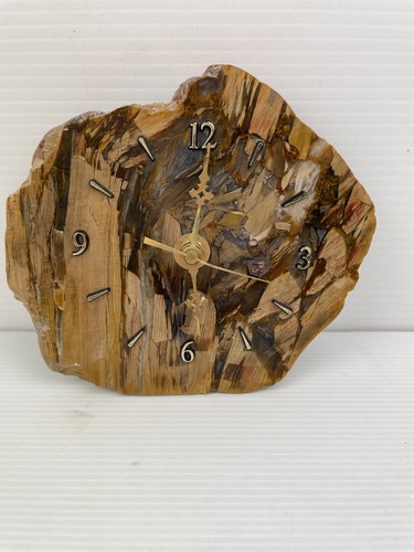 Vintage Polished Gemstone/Rock Slice - Quartz Movement Hanging Clock ...