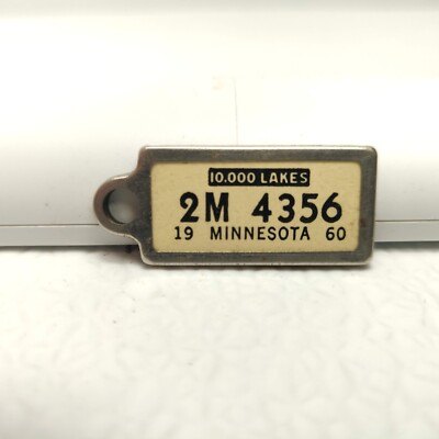 RARE VTG Disabled Veterans Mini License Plate Key Chain Ring MINNESOTA ...