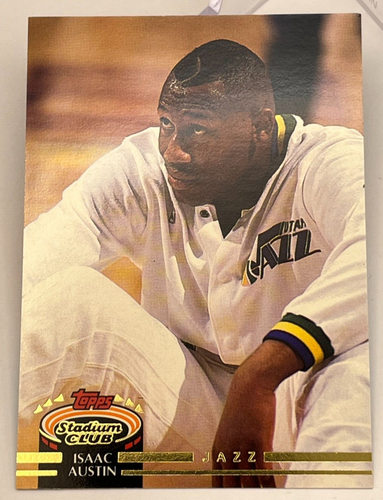 1992 Topps Stadium Club Series II NBA Card #383 Isaac Austin Utah Jazz ...