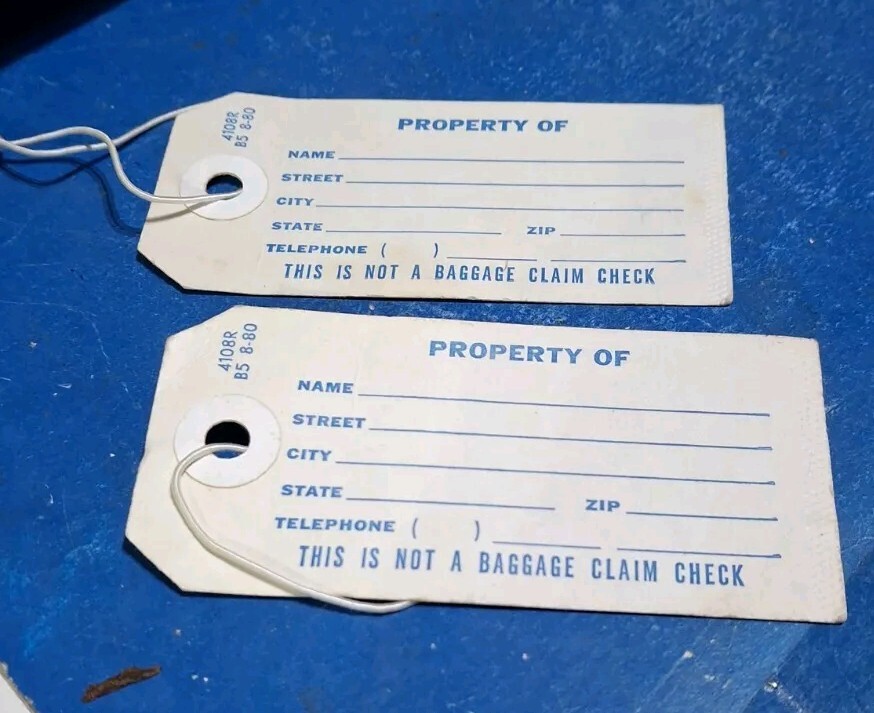 Vtg Two Greyhound Bus Baggage Claim Tickets | eBay