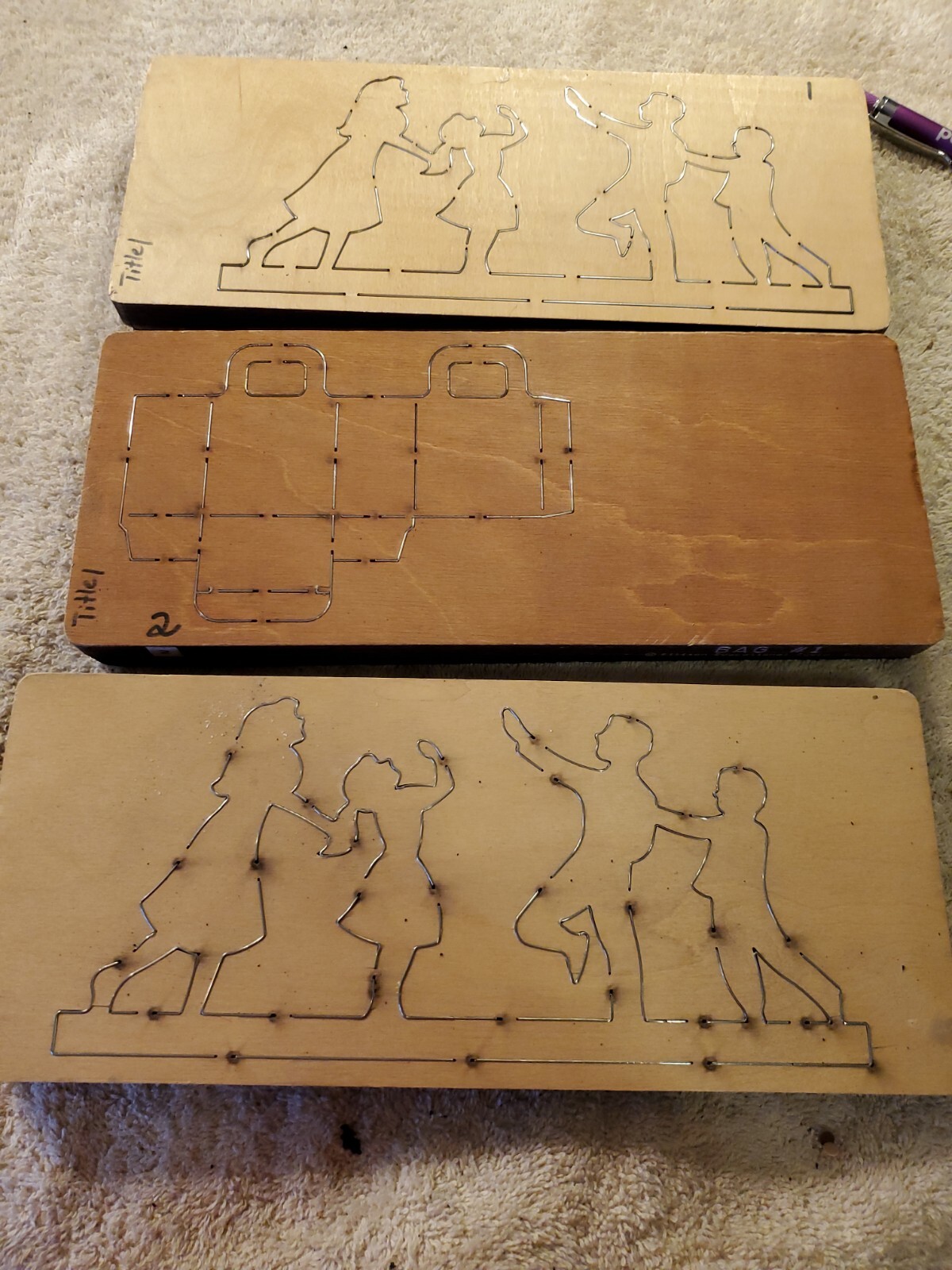 Lot Of 3 Ellison Educational Die Press Wood Letter Cut Mold | eBay