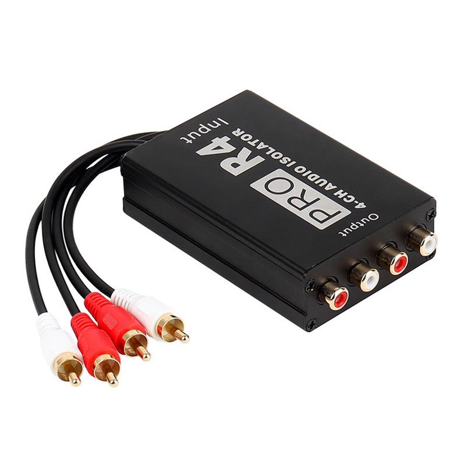 Audio Isolator 4CH Audio Noise Reducer Ground Loop Audio Isolator for ...