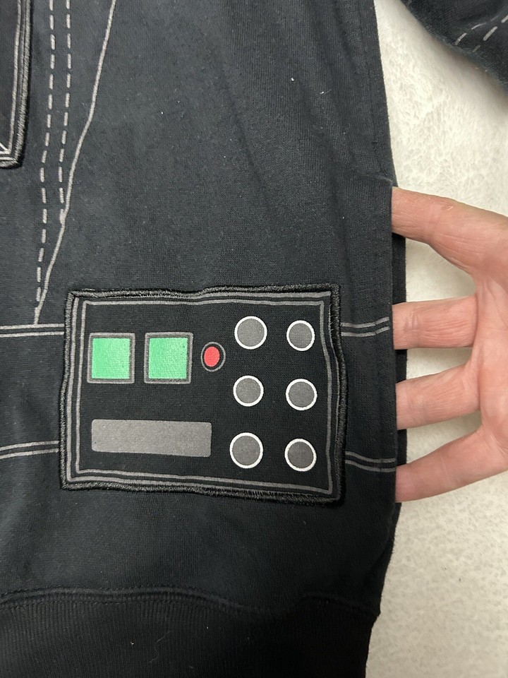 Star Wars Darth Vader Men's Medium Hoodie Sweatshirt Hood Mask Zip Up ...