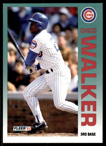 1992 Fleer Baseball Card Chico Walker Chicago Cubs #395 | eBay
