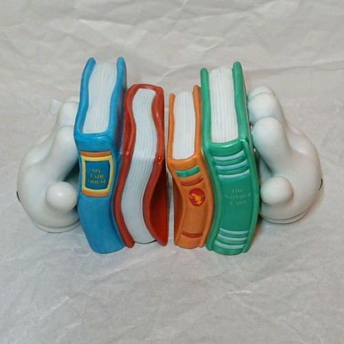 Disneyland Toontown Mickey Mouse Bookends / Bookshelf Ceramic Ornament ...