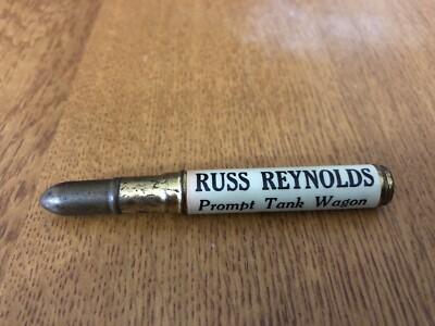 VINTAGE RUSS REYNOLDS TANK SERVICE ADVERTISING BULLET PENCIL ...