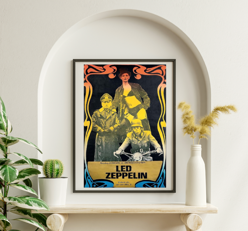 Led Zeppelin Southampton Univ. Jan 22 1973 Concert Poster Reprint Wall ...