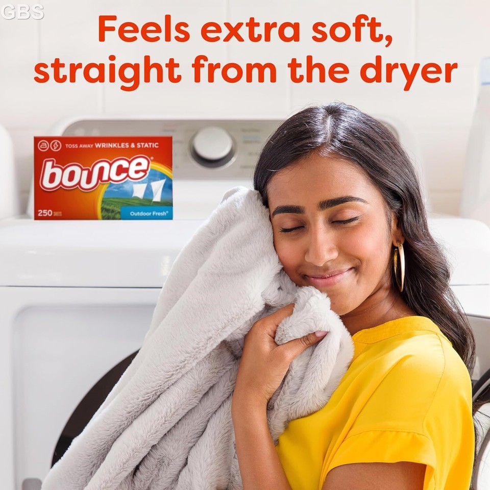 Bounce Dryer Sheets Laundry Fabric Softener, Outdoor Fresh 240 Count ...