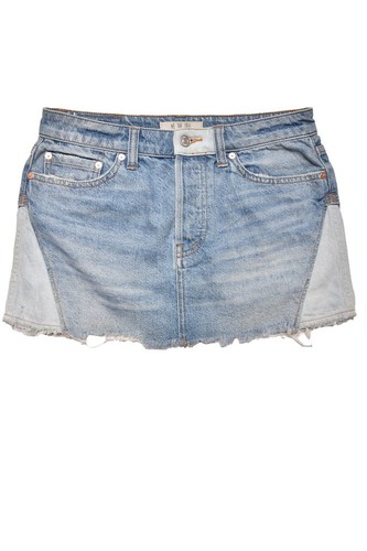 FREE PEOPLE Femmes Jupe Jean Solide Confortable Minimaliste Bleue ...