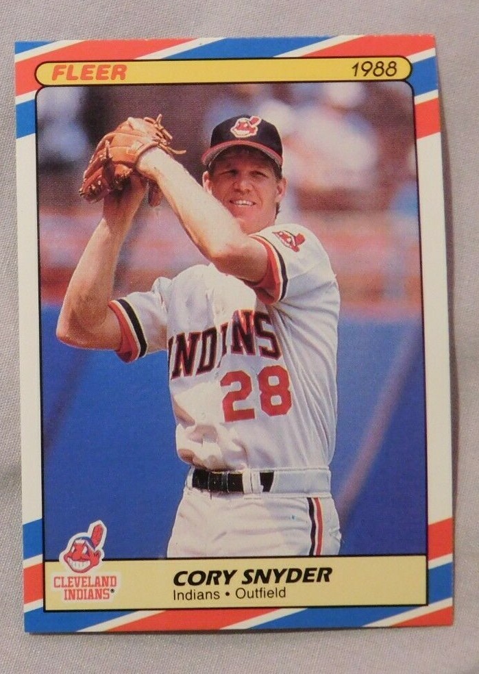 (2) 1988 Fleer Baseball Superstars CORY SNYDER INDIANS BASEBALL CARDS ...