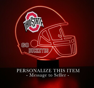Ohio State Buckeyes College Football LED Sports Fan Lamp, Personalized ...