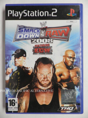 jeu WWE SMACKDOWN vs RAW 2008 pour playstation 2 PS2 francais catch ecw ...