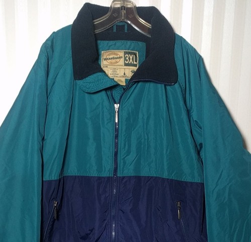 WearGuard Work Mens Sz 3XL Fleece Lined Rain Jacket Nylon Shell Full ...