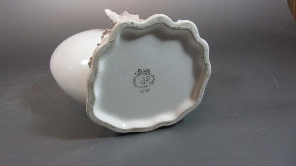 Vintage ESD Japan Pixie Elf front Moon FAIRY Iridescent Luster Planter ...