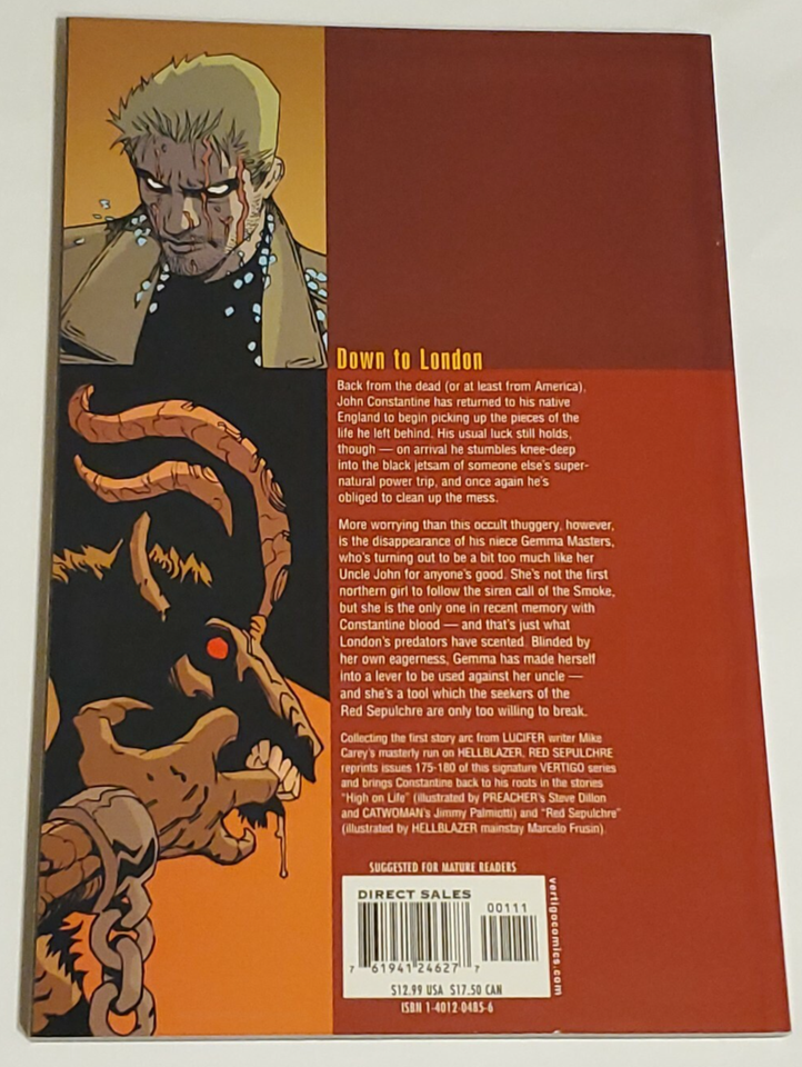 John Constantine, Hellblazer: Red Sepulchre Mike Carey, Steve Dillon ...