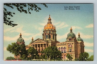 Des Moines IA, Iowa State Capitol, Iowa Vintage Postcard | eBay