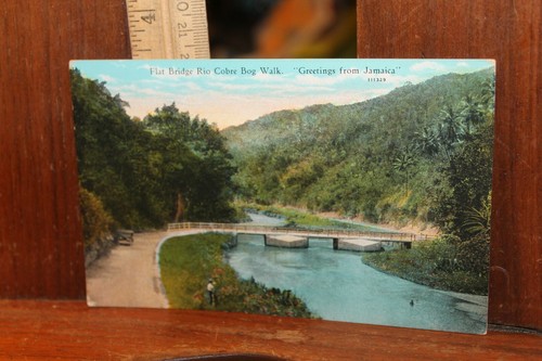 Vintage Postcard Flat Bridge Rio Cobre Bog Walk Jamaica | eBay