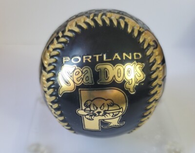 RARE Portland Sea Dogs Rawlings Limited Edition Baseball Black & Gold ...