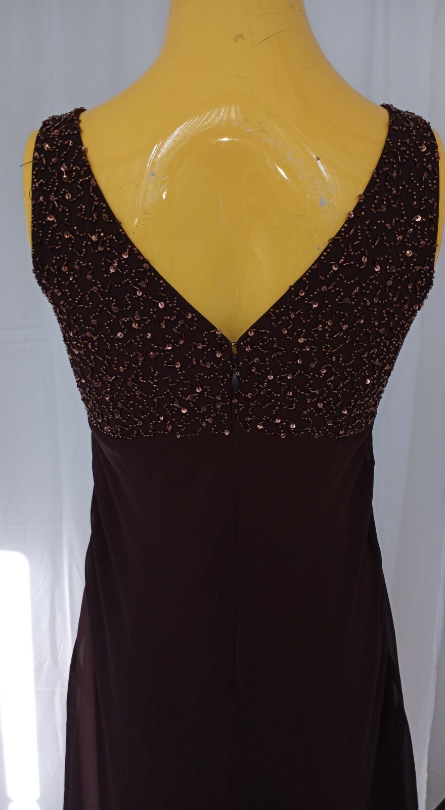 Evening mini dress beaded sheer overlay - Gem