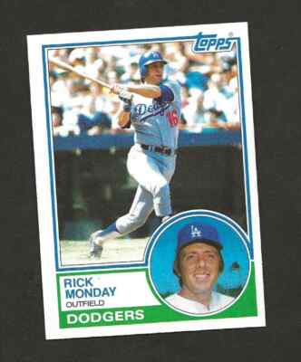 1983 TOPPS BASEBALL CARD # 63 RICK MONDAY Los Angeles Dodgers mint | eBay