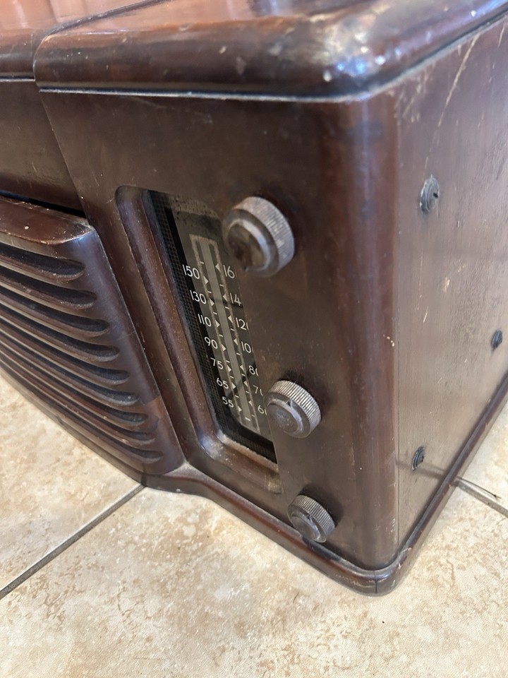 Antique Philco Radio Turntable Tube Wooden Record Player Model 46-1203 ...