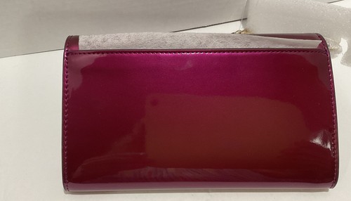 Kate Spade Kenzie Wristlet Dark Raspberry Snap Closure Patent Leather ...