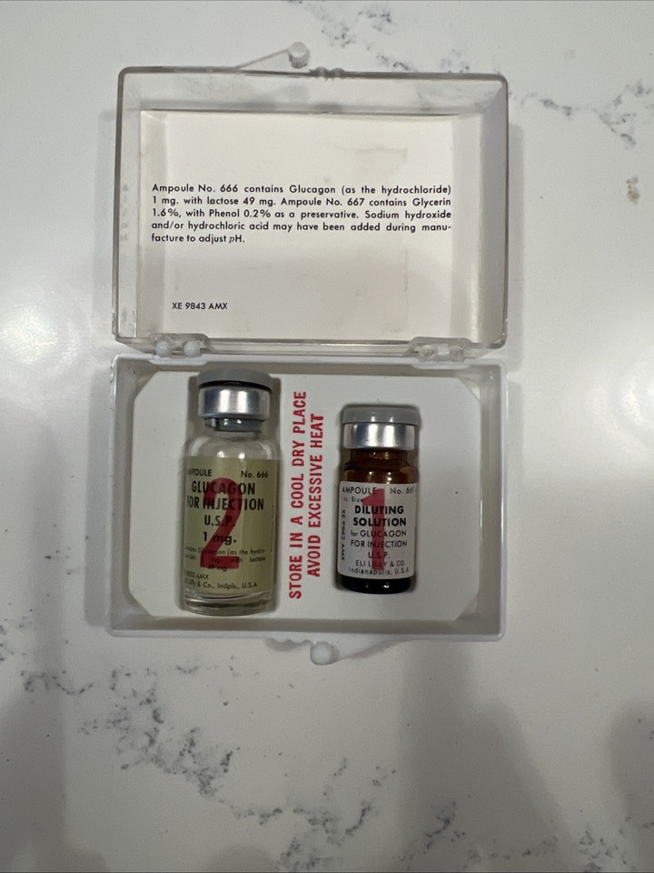 VTG Empty Eli Lilly Glucagon Emergency Kit for Low Blood Sugar Exp 2/25 ...