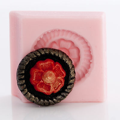 Floral Concho Mold - Cabochon Mold - Fondant Candy Mold - Resin Clay ...