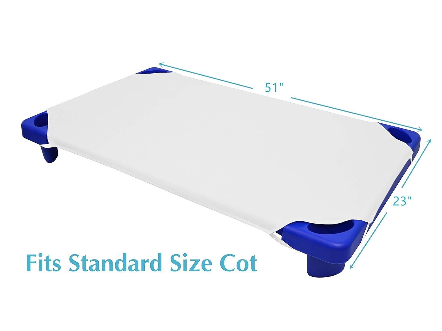 1 Pack Cotton-Polyester Blend, Standard Size Daycare/Pre-School Cot ...