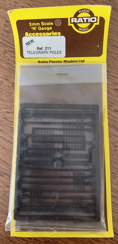 Ratio Plastic Models Ref 211 Telegraph Poles 2 mm Scale N Gauge | eBay