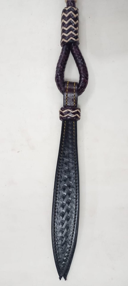 Hand Braided Brown Rawhide Show Romel Romal Reins Horse tack Natural ...