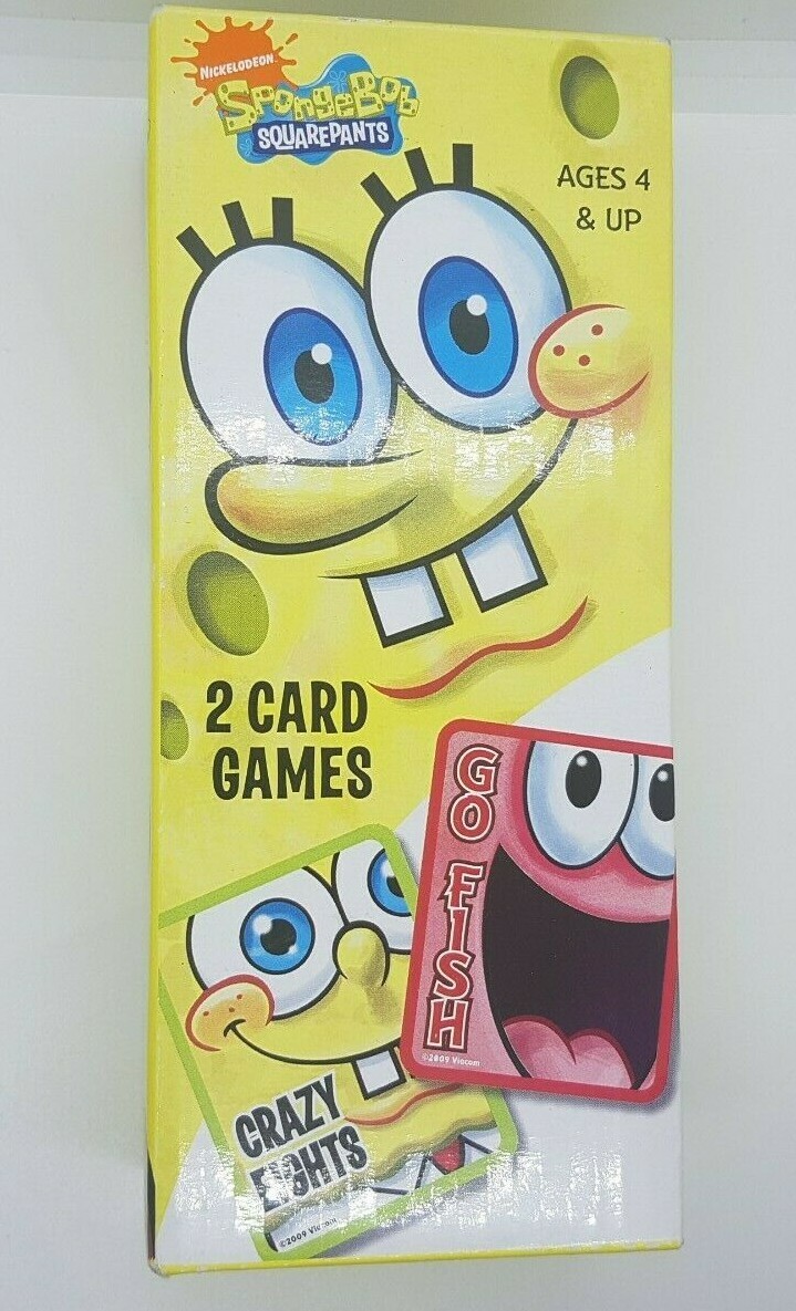 Spongebob Squarepants 2 Card Games Crazy Eights Go Fish Cardinal ...